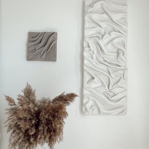 Plaster Wall Art | 3D Draped Fabric Effect | Textured Home Decor ...