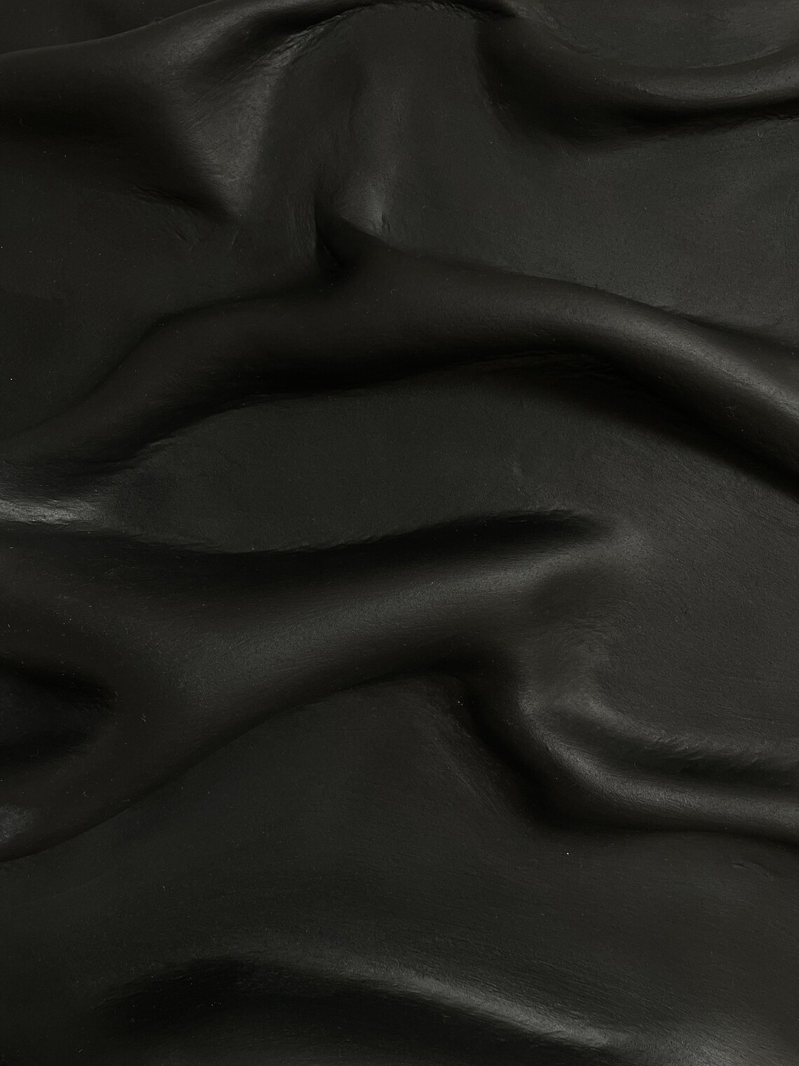 Matte Black Plaster Wall Art 3D Draped Fabric Effect textured Home ...