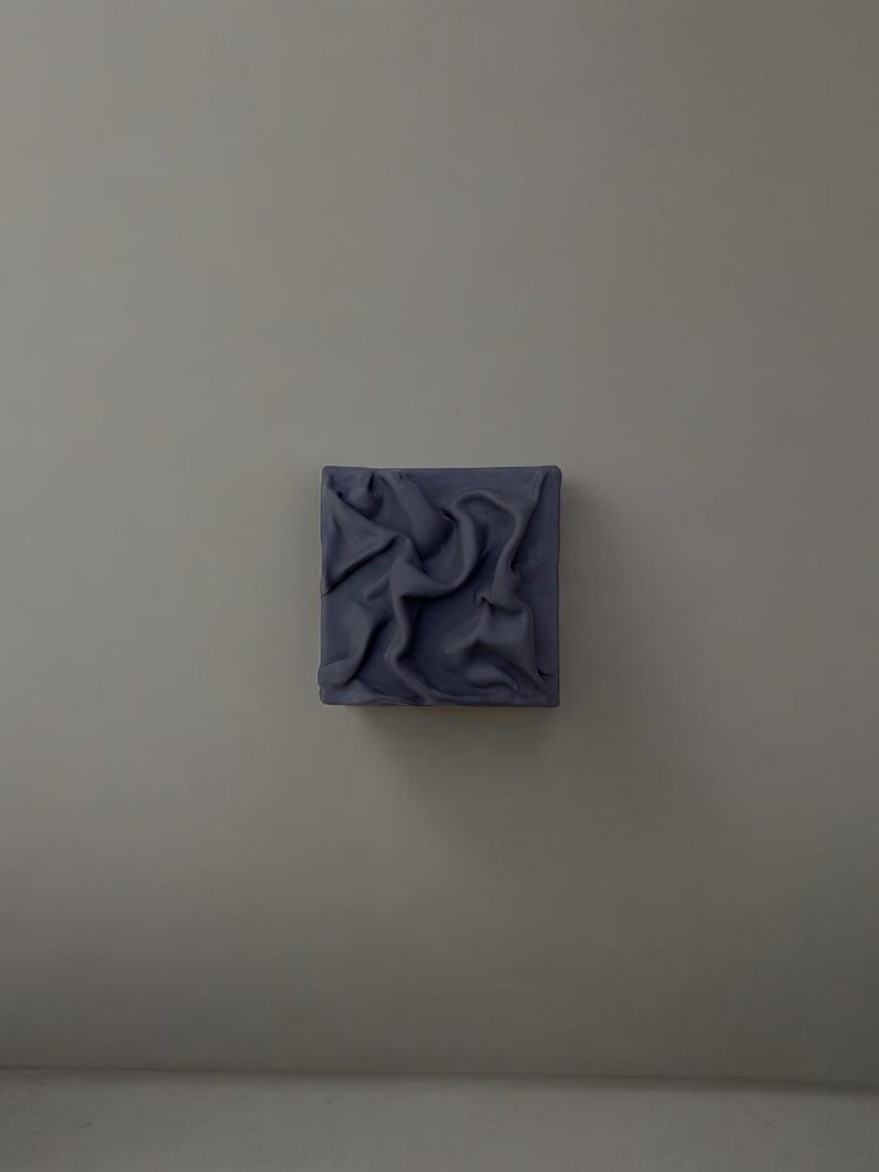 Plaster Wall Art 3D Draped Fabric Effect Textured Home Decor Minimalist ...