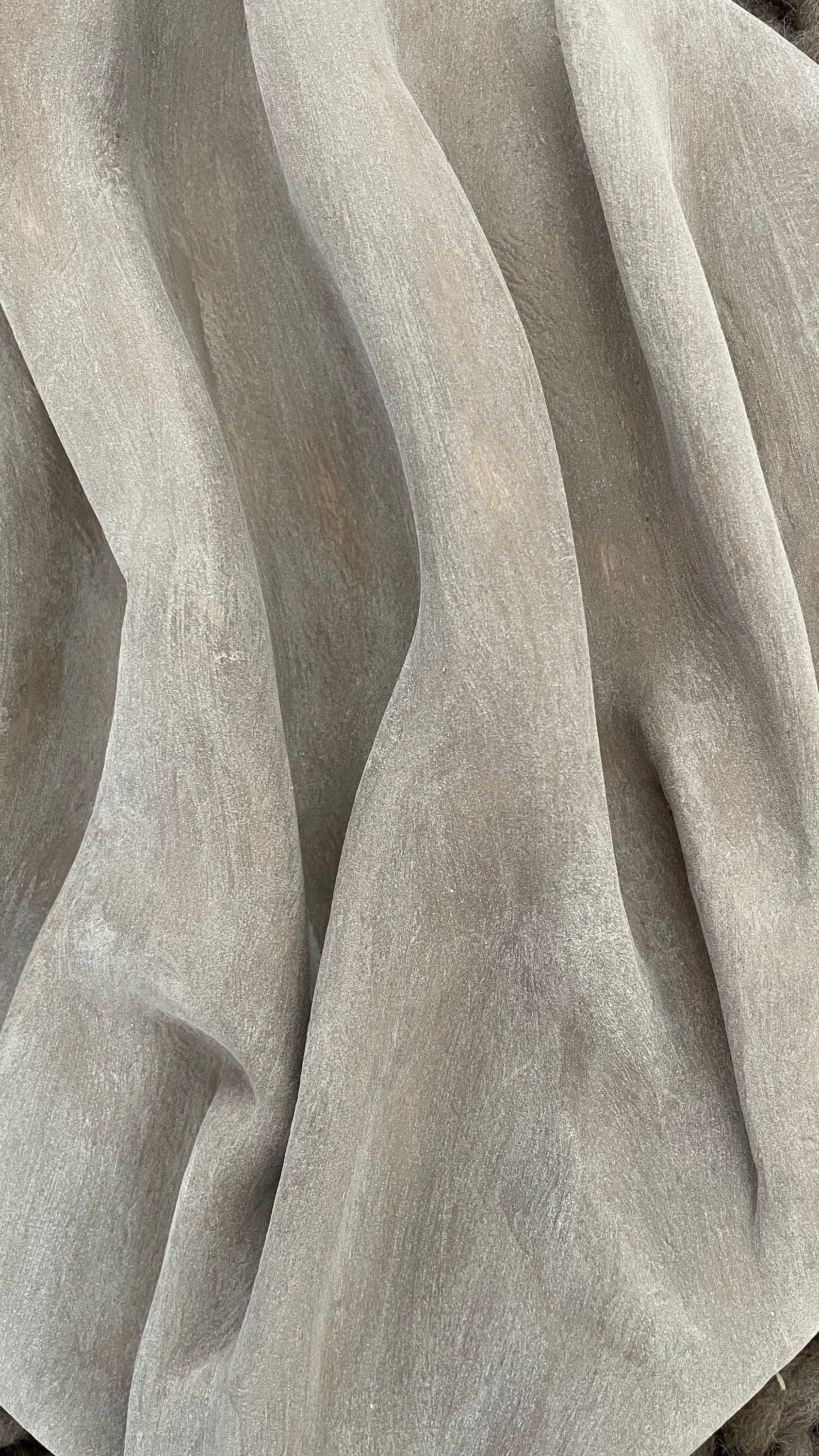 Neutral Plaster Wall Art Taupe Chalkwash Effect 3D Draped Fabric Effect ...