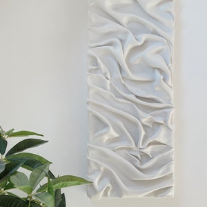 Plaster Wall Art | 3D Draped Fabric Effect | Textured Home Decor ...