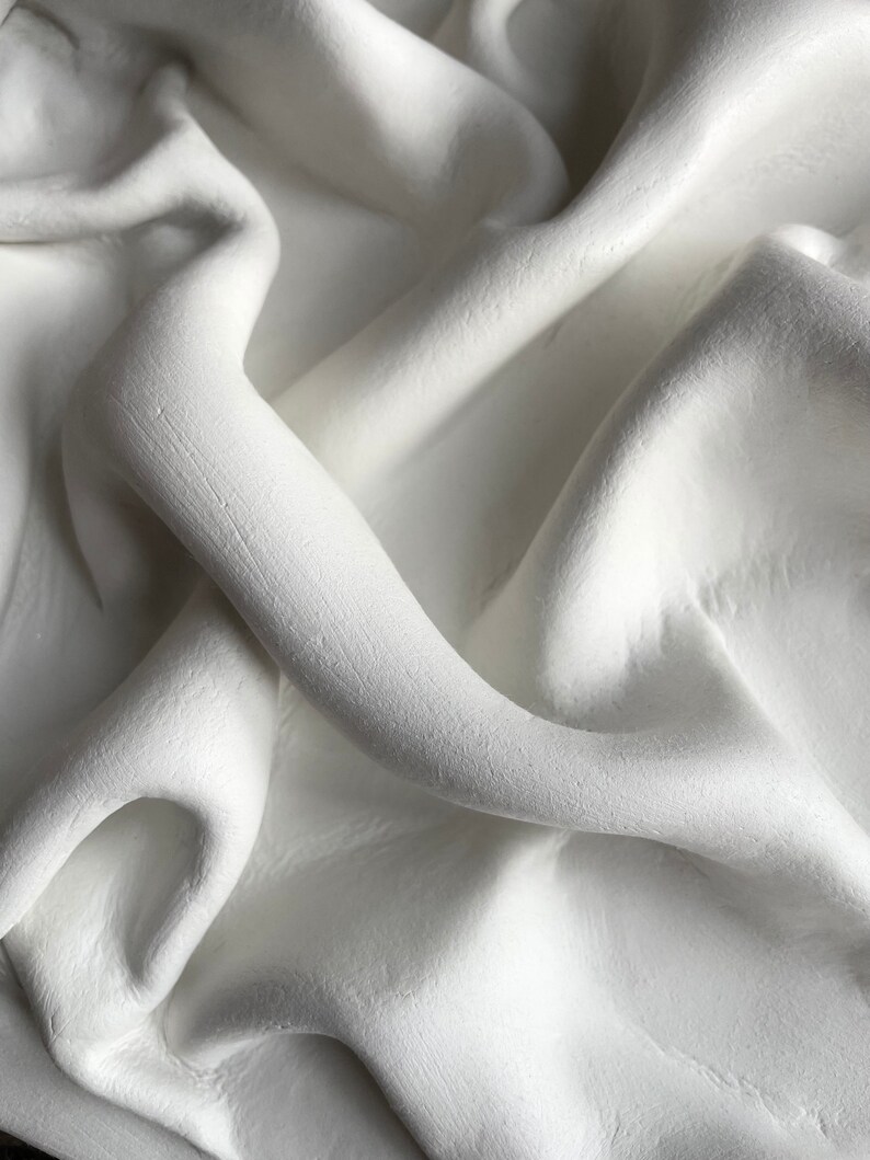 Plaster Wall Art 3D Draped Fabric Effect Textured Home Decor Minimalist ...