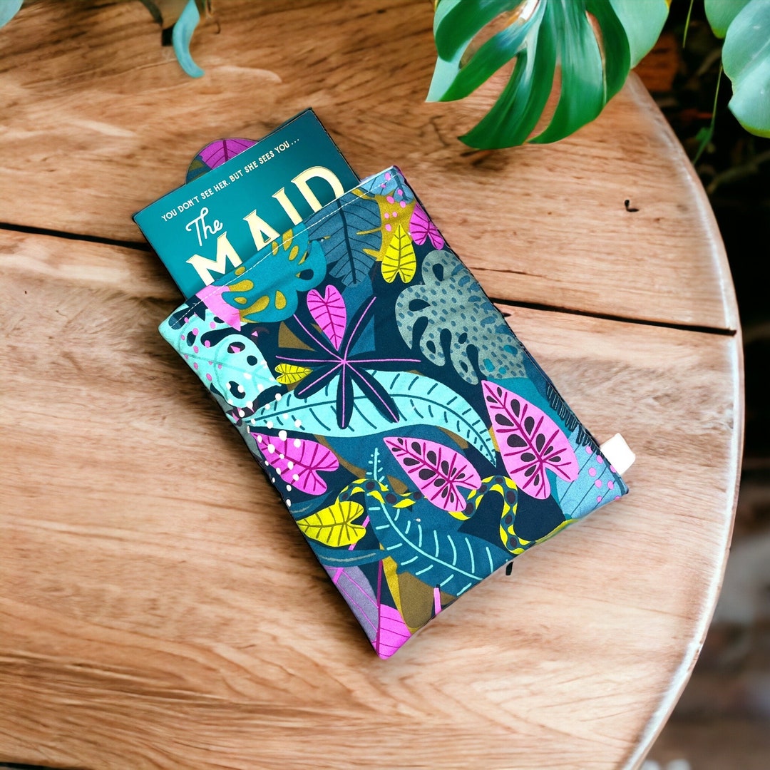 Book Cover Gift for Bookworm, Personalised Book Cover, Monstera Bookish ...