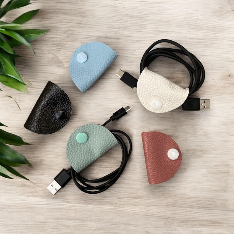 Leather Phone Cable Tidy - Etsy UK