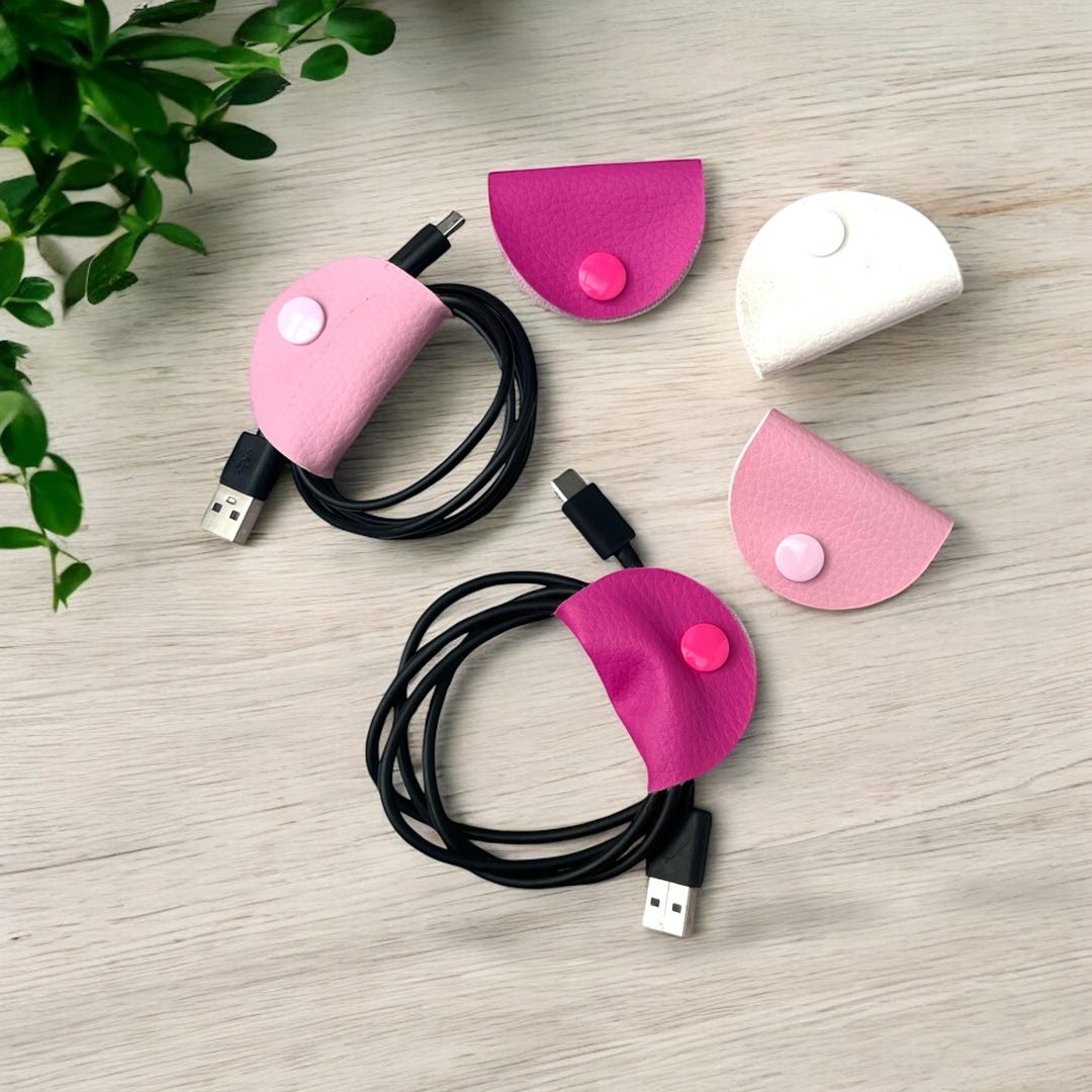 Cable Tidy Set for Charging Leads, Pink Charger Storage, Party Bag ...