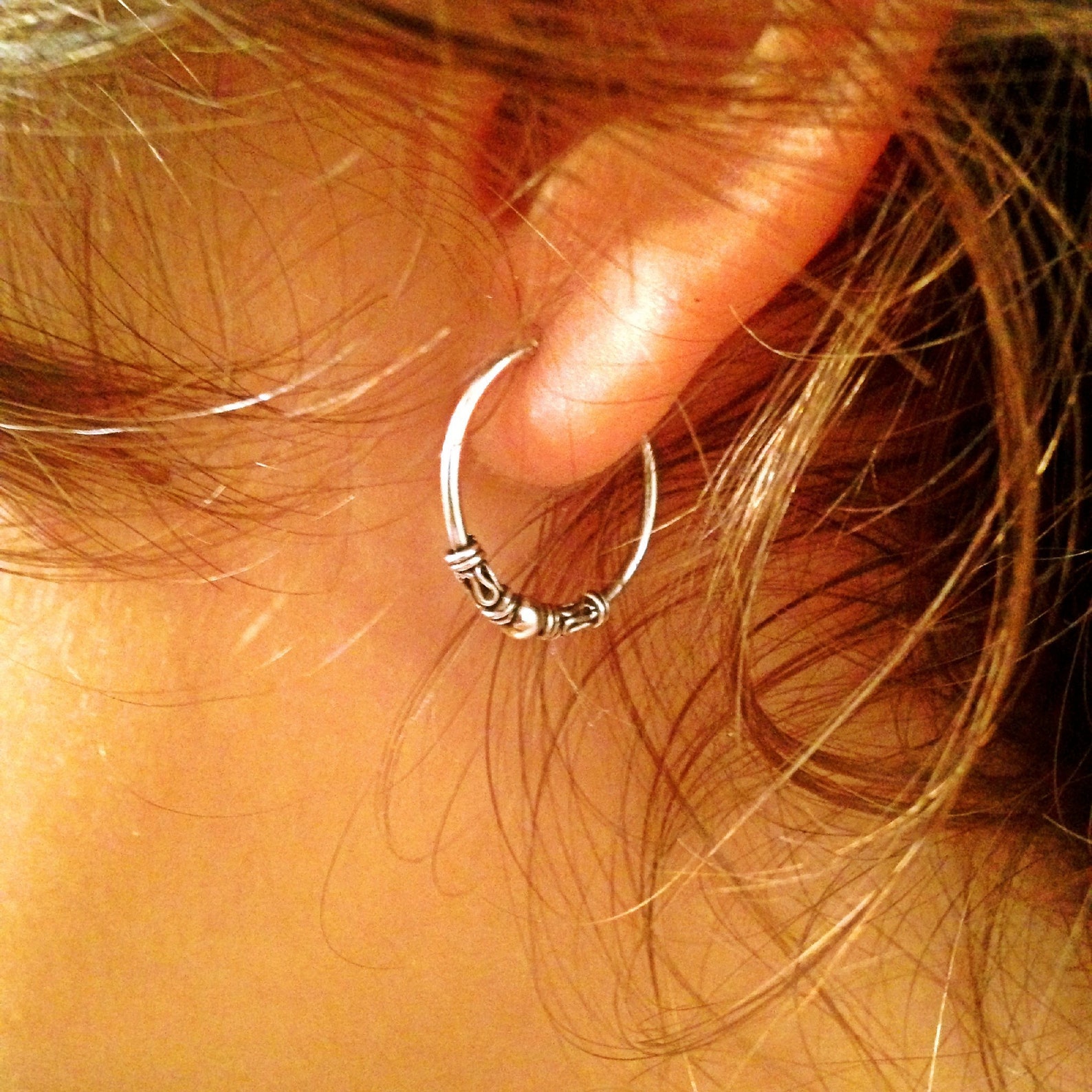 18mm Bali Hoop Earrings Bali Jewelry - Etsy