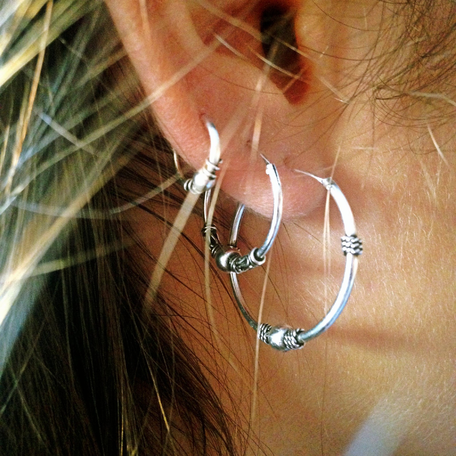 18mm Bali Hoop Earrings Bali Jewelry - Etsy