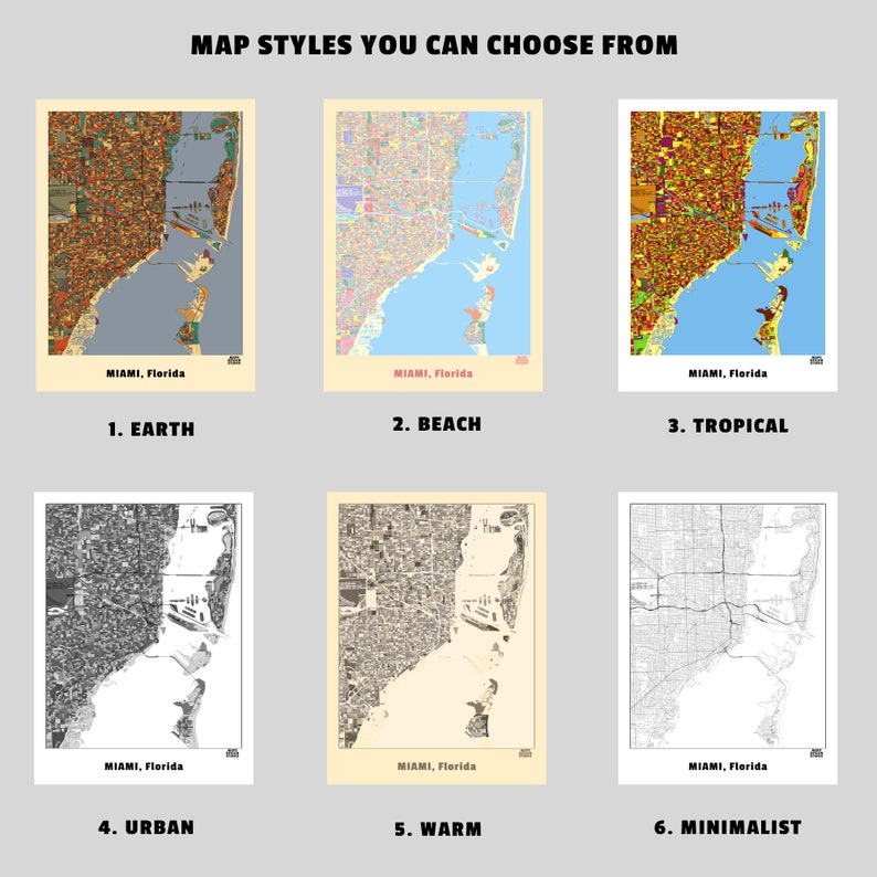 LOS ANGELES or Any Other City Custom Made Minimalist Map - Etsy