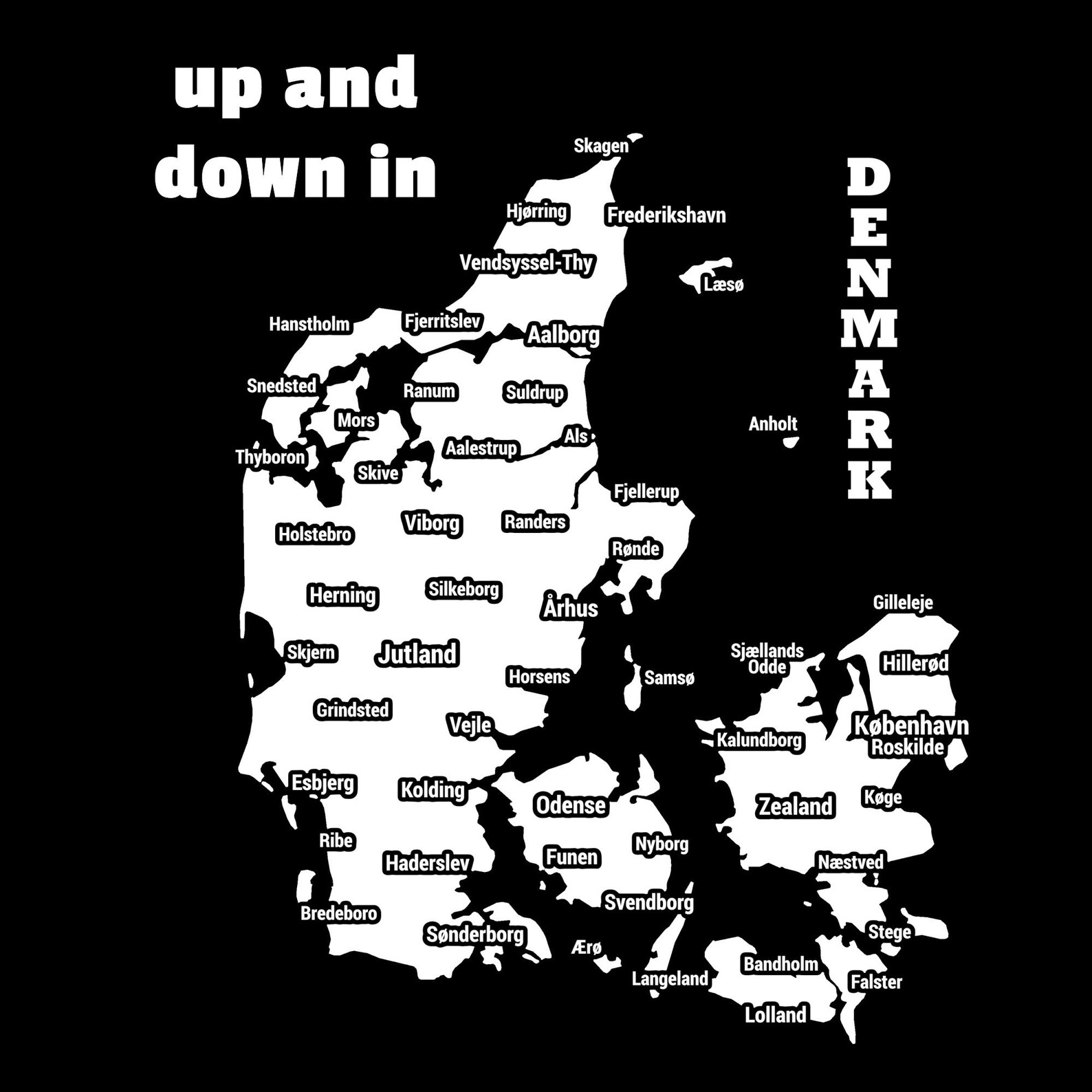 DENMARK or Any Other Country Map Tote Bag With Your Custom - Etsy
