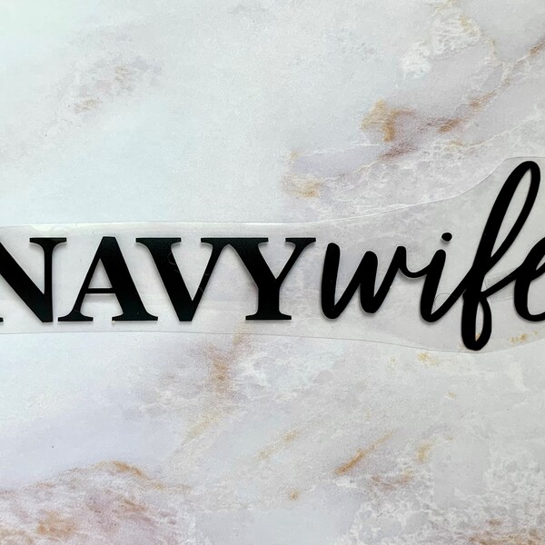 Navy Wife Decal - Etsy