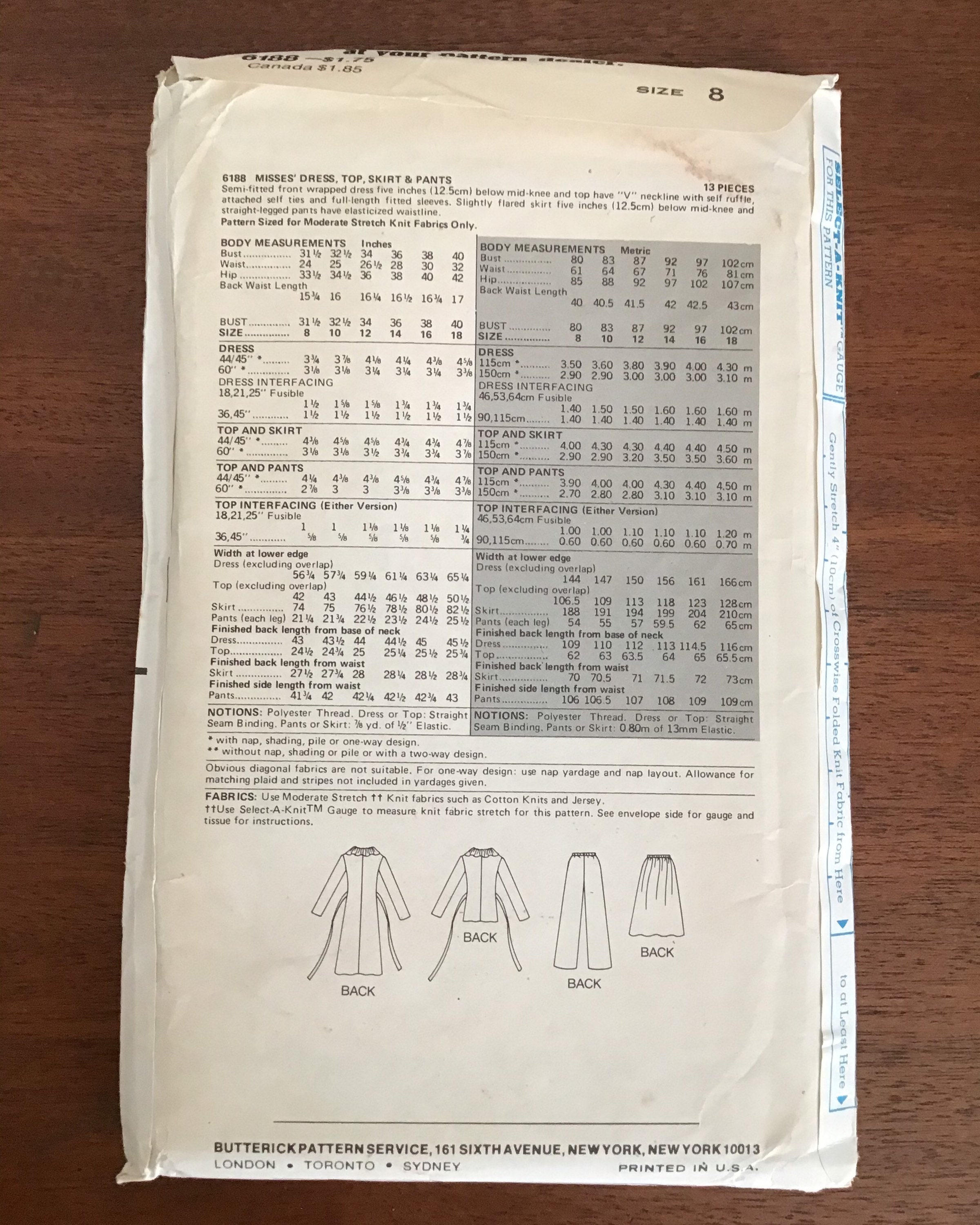 Vintage Mccall's Patterns 6409, 6724, 3829, Vintage Butterick Pattern ...