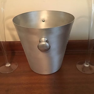 Vintage Y2K Ice Bucket With Champagne Glasses, Year 2000 Aluminum Ice ...