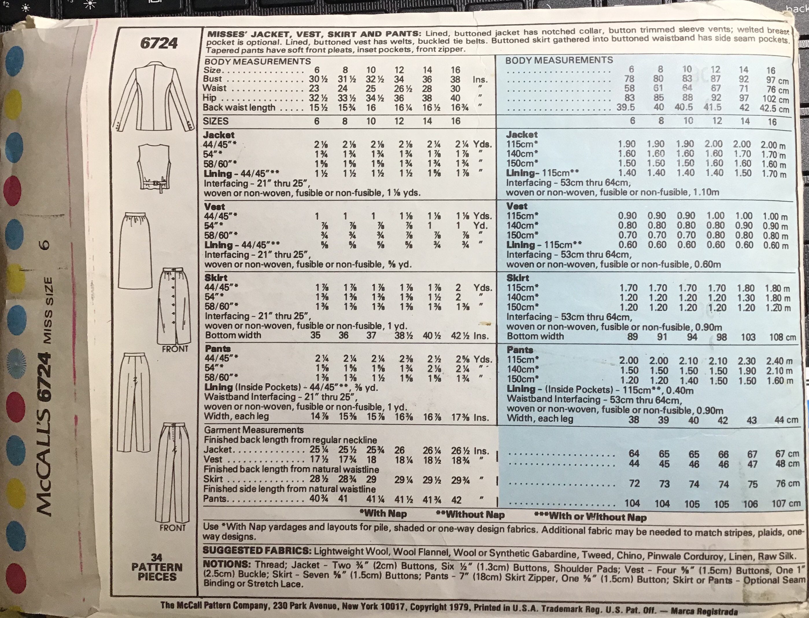 Vintage Mccall's Patterns 6409, 6724, 3829, Vintage Butterick Pattern ...