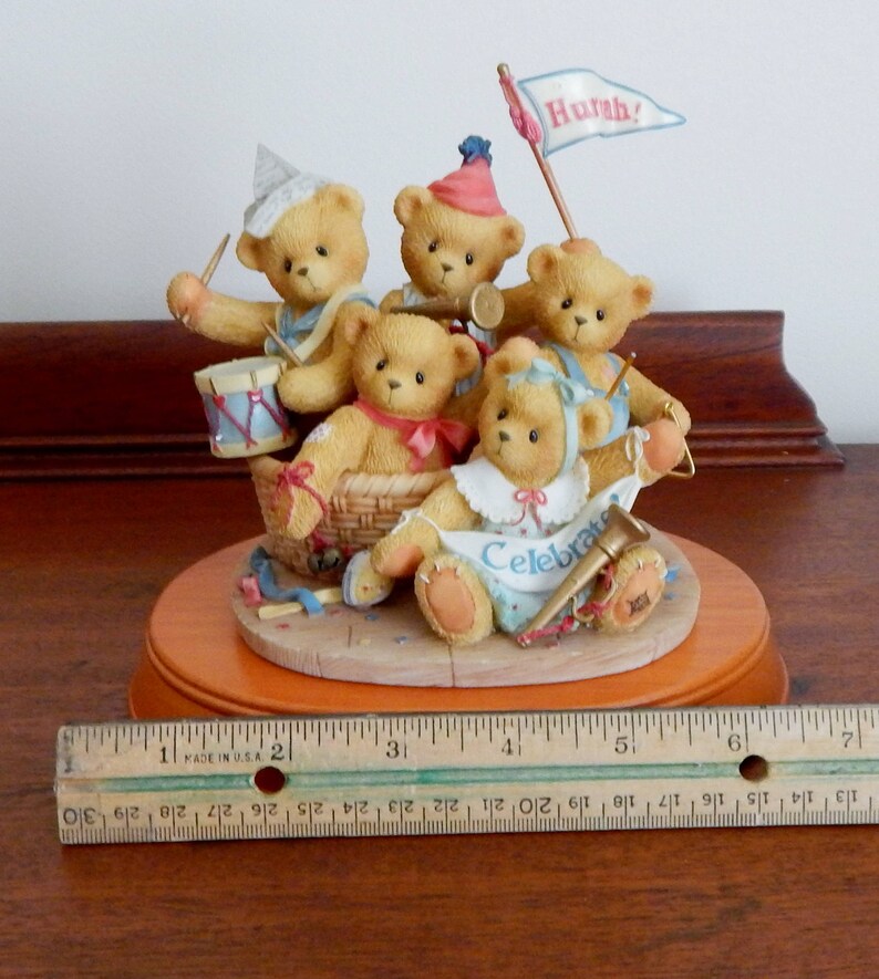 Enesco Cherished Teddies Commemorative 5 Year Anniversary Figurine 1996 ...