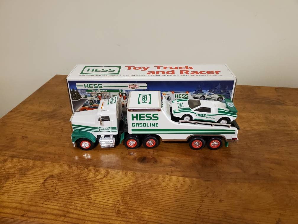 Vintage Hess Truck 1991 Hess Truck with Race Car Hess 1991 Tractor ...