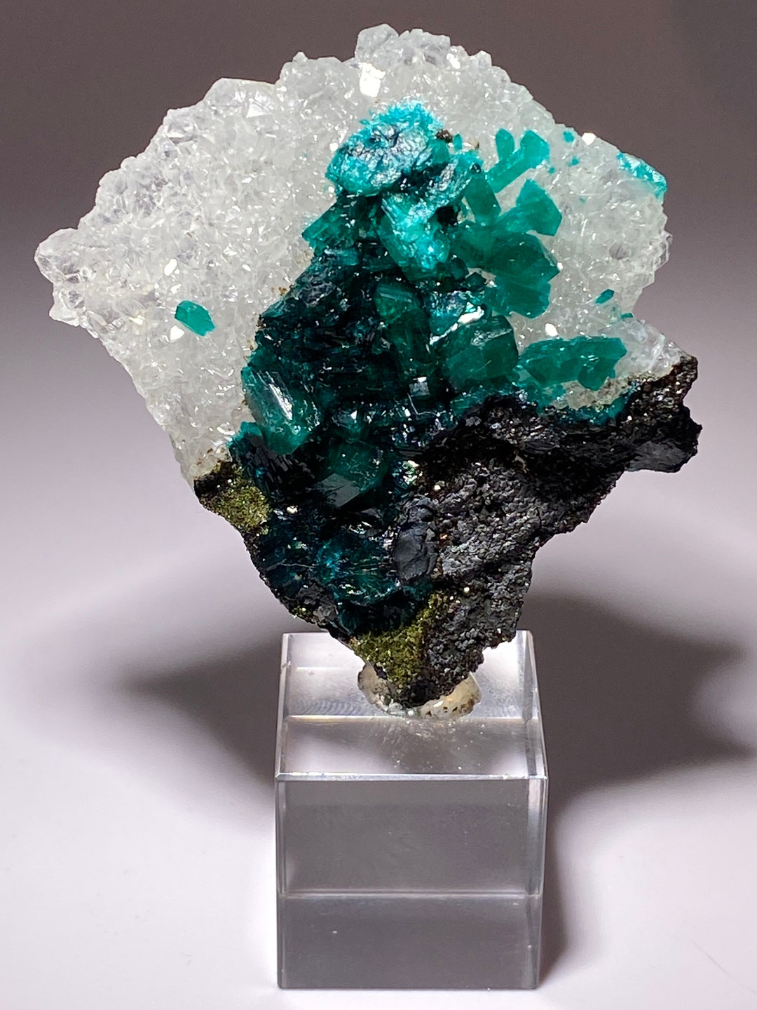Dioptase Slab/cluster From Sanda Mine, Pool Dept, Rep. of Congo ...
