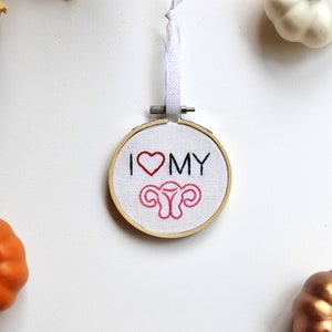 Uterus Embroidery Hoop Mini Embroidery Hoop Ornament - Etsy