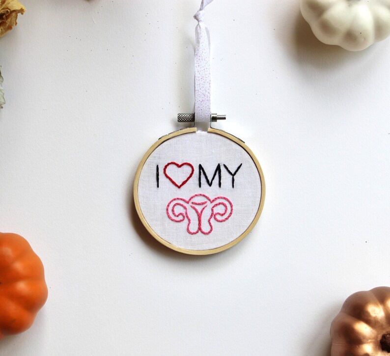Uterus Embroidery Hoop Mini Embroidery Hoop Ornament - Etsy