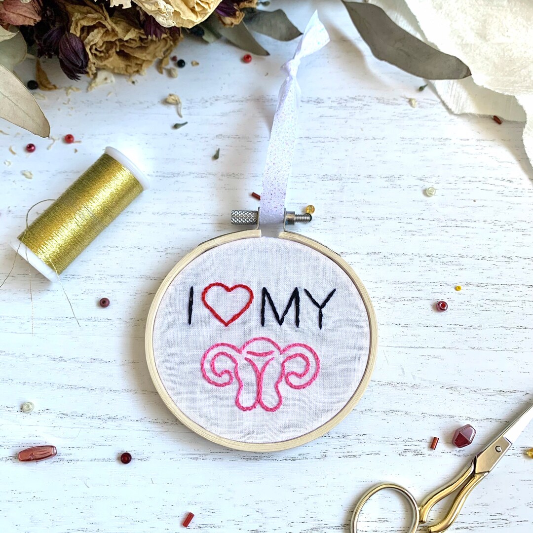 Uterus Embroidery Hoop Mini Embroidery Hoop Ornament - Etsy