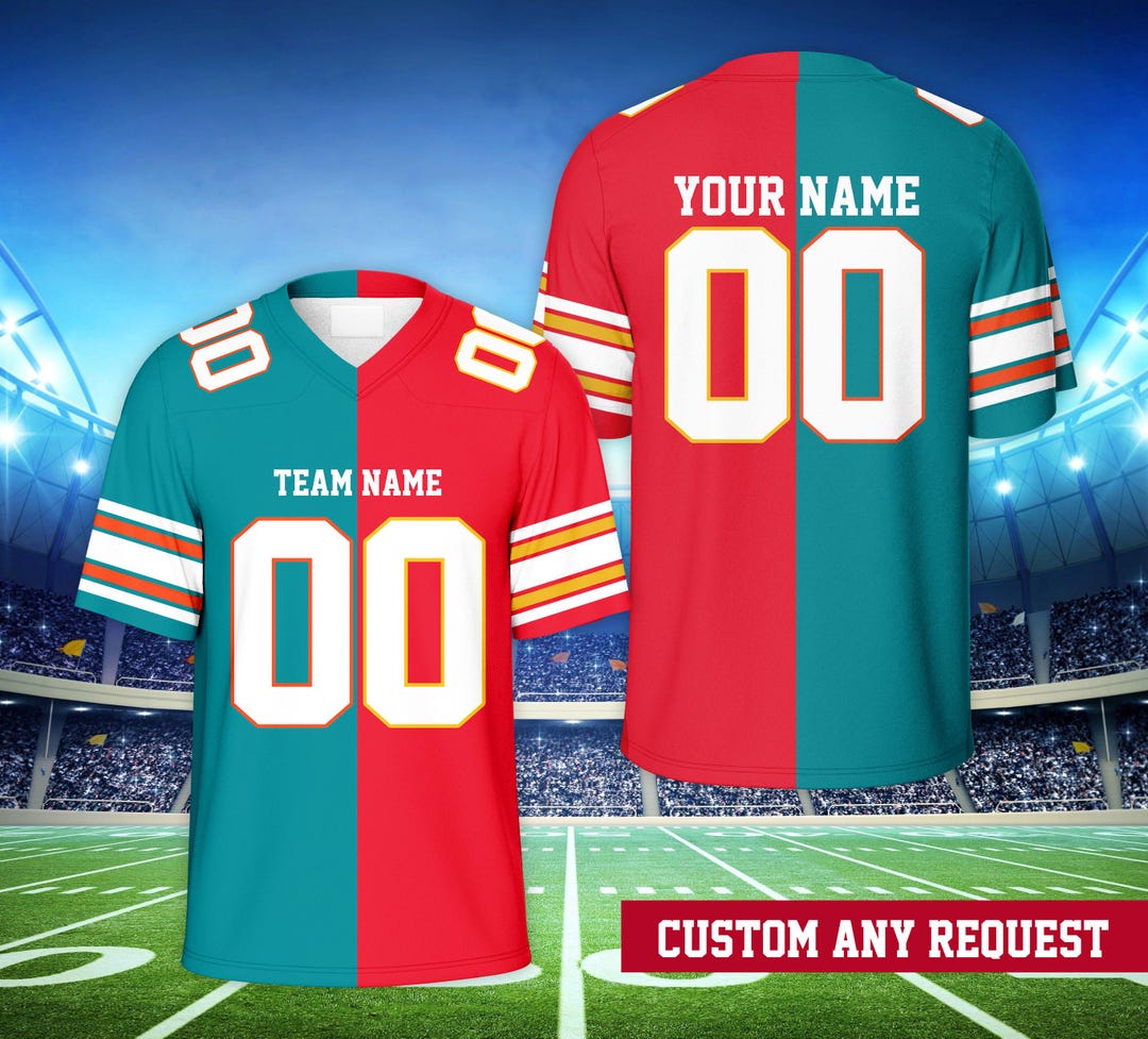 Custom Any Two Football Team Jersey, Personalization American Football ...