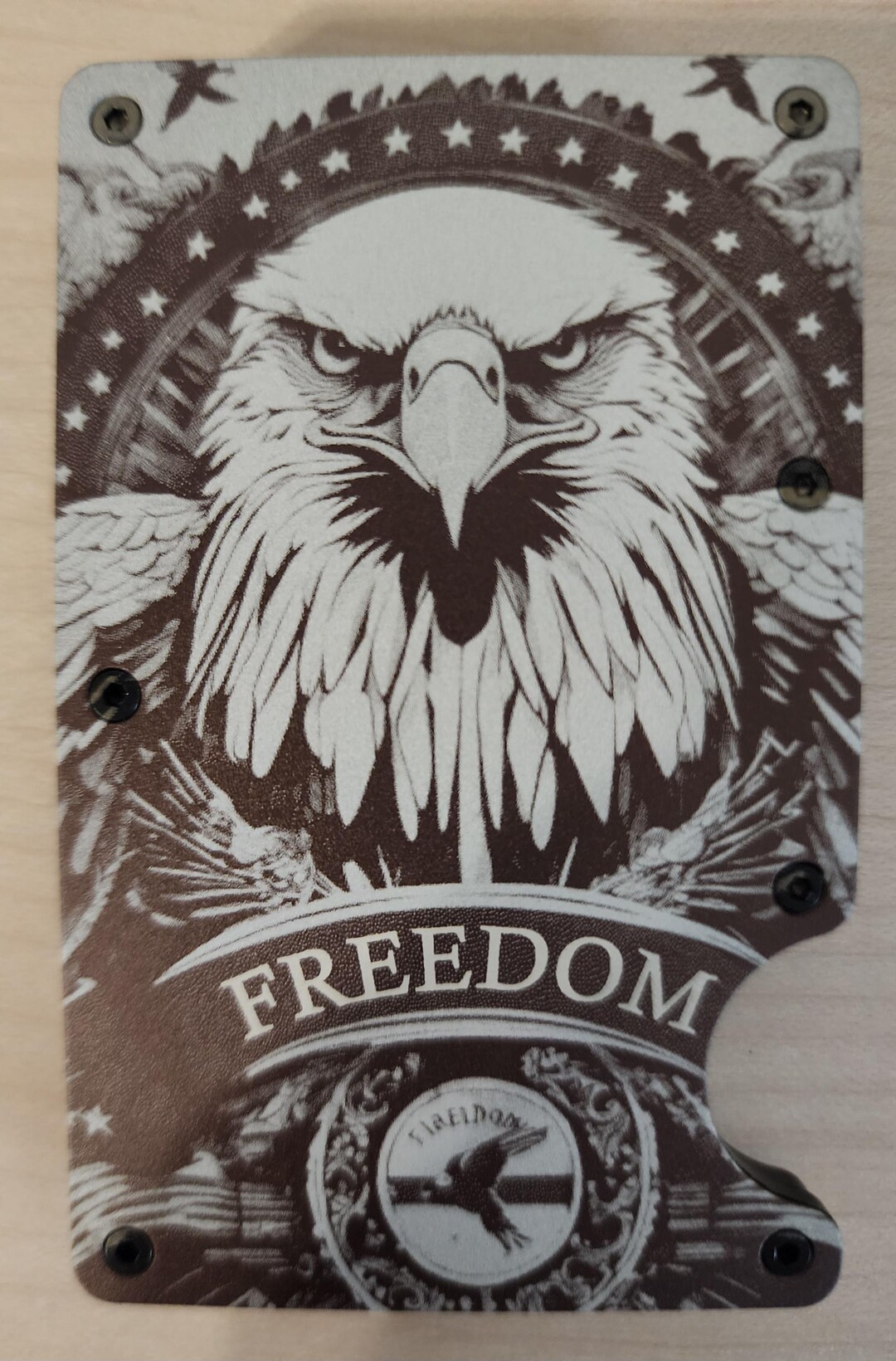 Freedom Eagle RFID Custom Slim Metal Wallet - Varied Color Options - Etsy