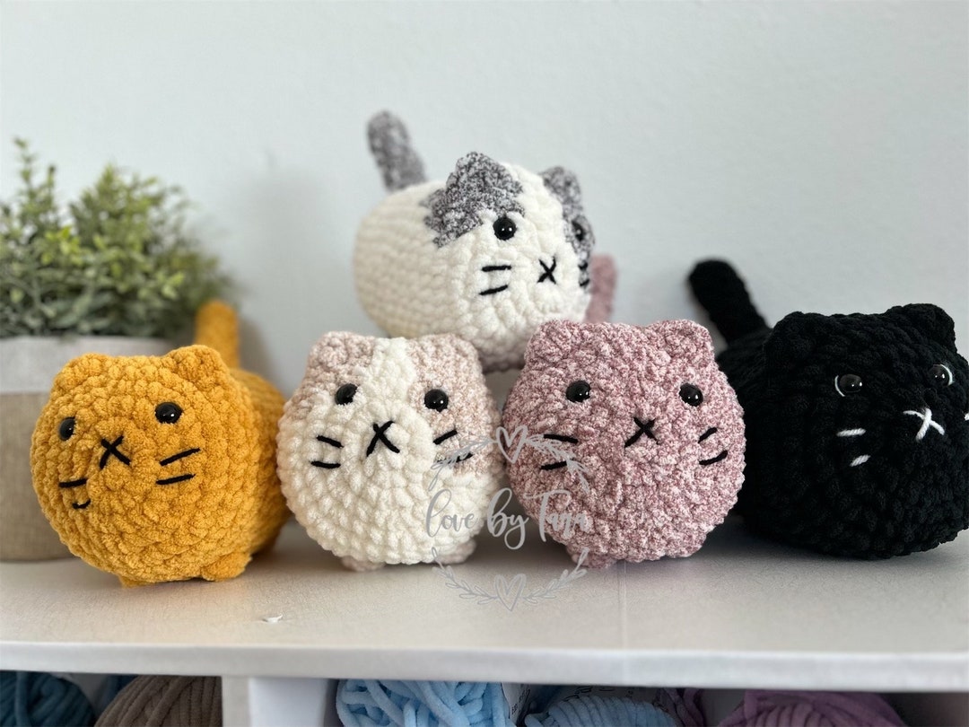 Crochet Cat Loaf Plushie: Chunky Amigurumi Cat - Etsy