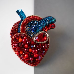 Anatomical Heart Brooch, Human Heart Pin, Medical Anatomy Pins for ...