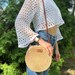 Round Crossbody Purse, Wicker Jute Bag, Round Woven Bag, Small ...