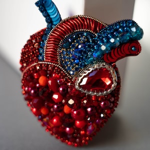 Anatomical Heart Brooch, Human Heart Pin, Medical Anatomy Pins for ...