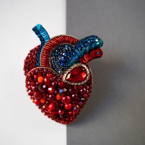 Anatomical Heart Brooch, Human Heart Pin, Medical Anatomy Pins for ...
