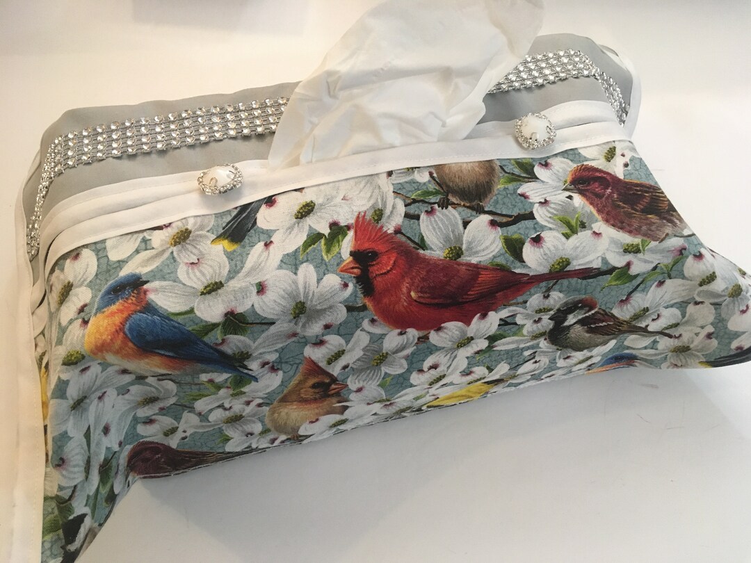 TISSUE BOX COVER - Bird Tissue Box Cover- Bird Tissue Box Case- Gift ...