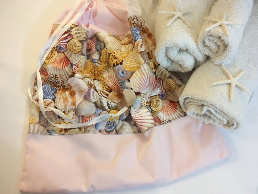 LAUNDRY BAG Travel Bag Shoe Bag Gift Bag Birthday Gift Bag Sea Shell ...