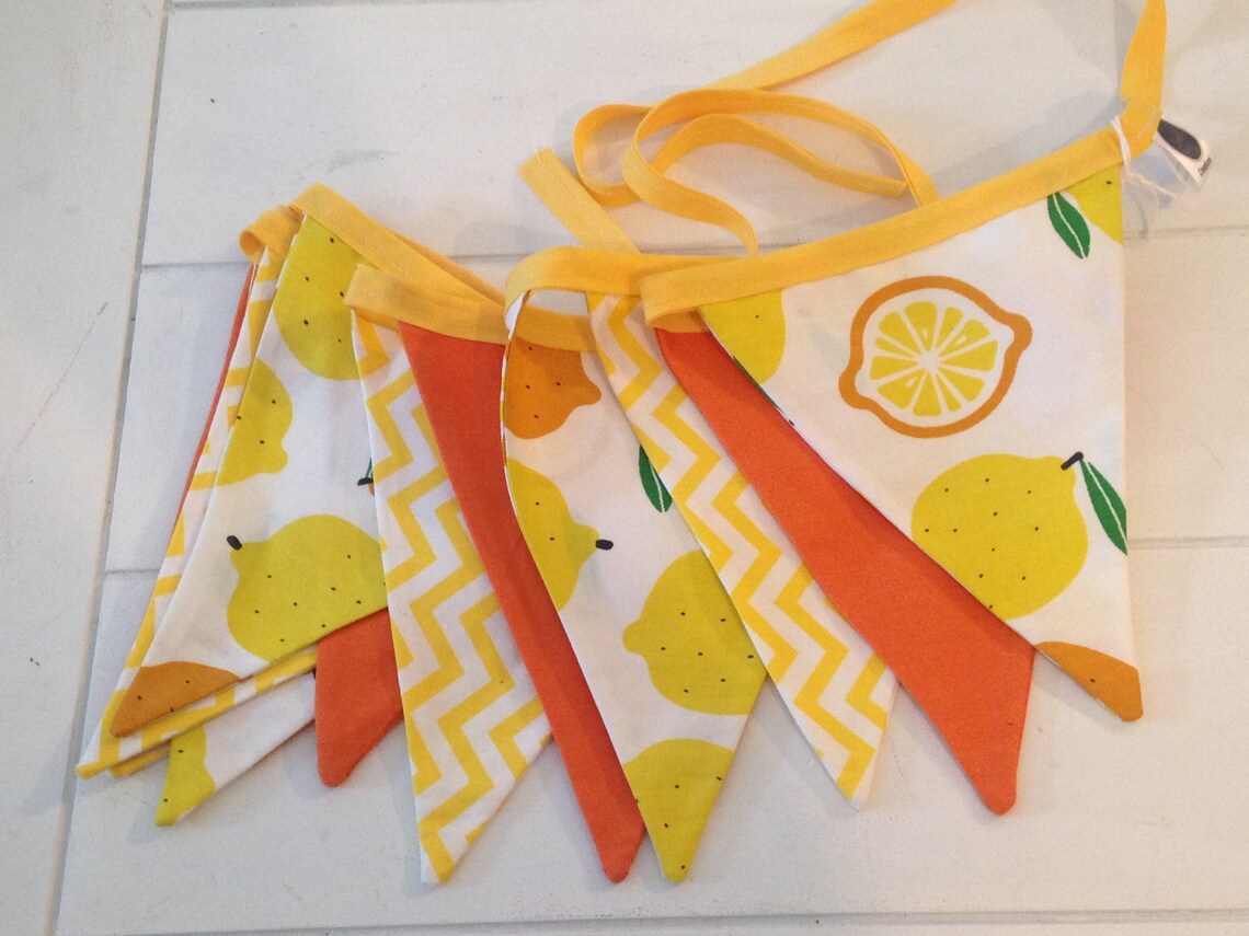LEMON BUNTING BANNER - Lemon Bunting - Lemon Decor - Lemon Party Decor ...