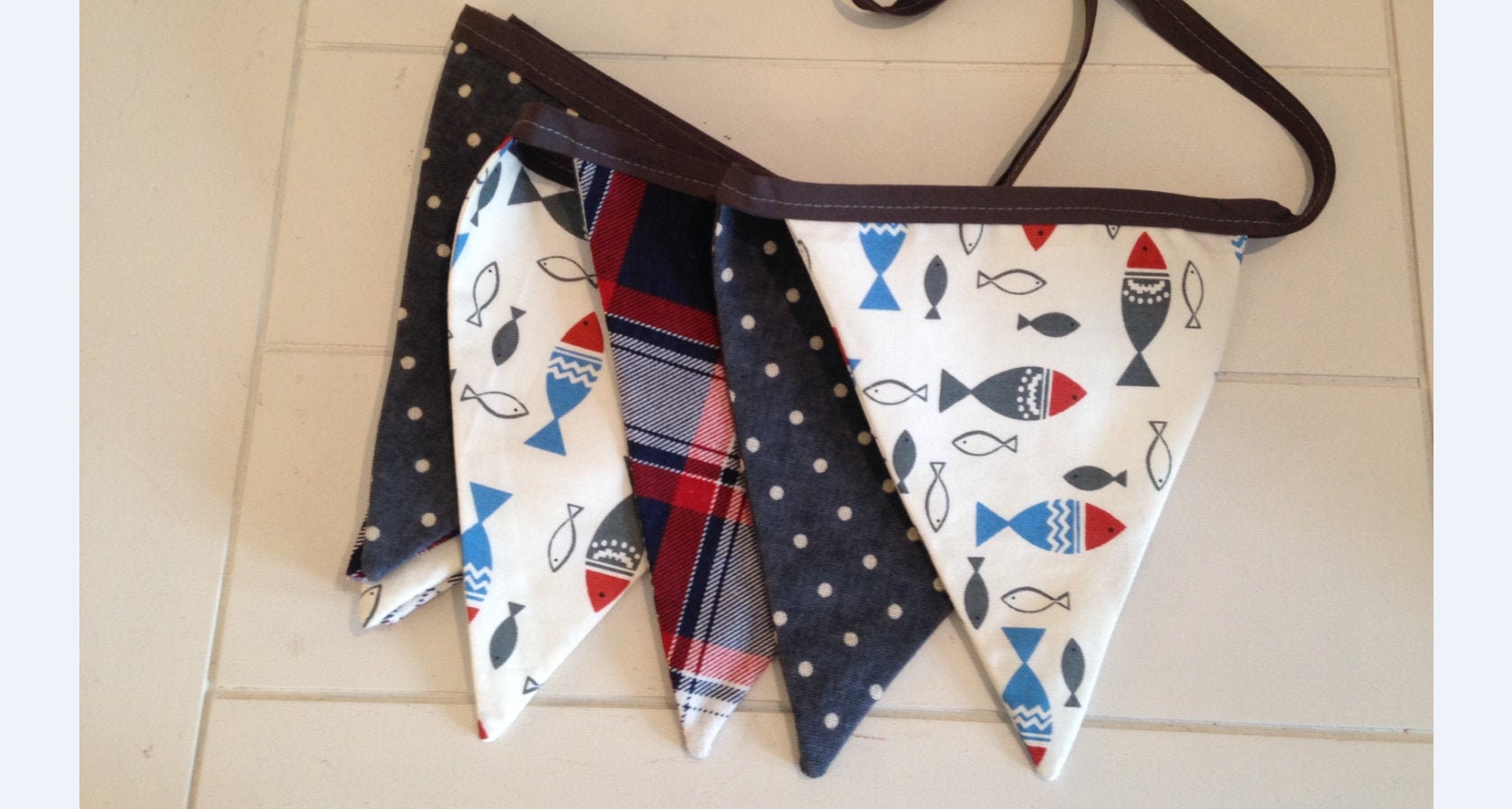 FISH BUNTING BANNERS fish bunting flag fish pennant flag | Etsy