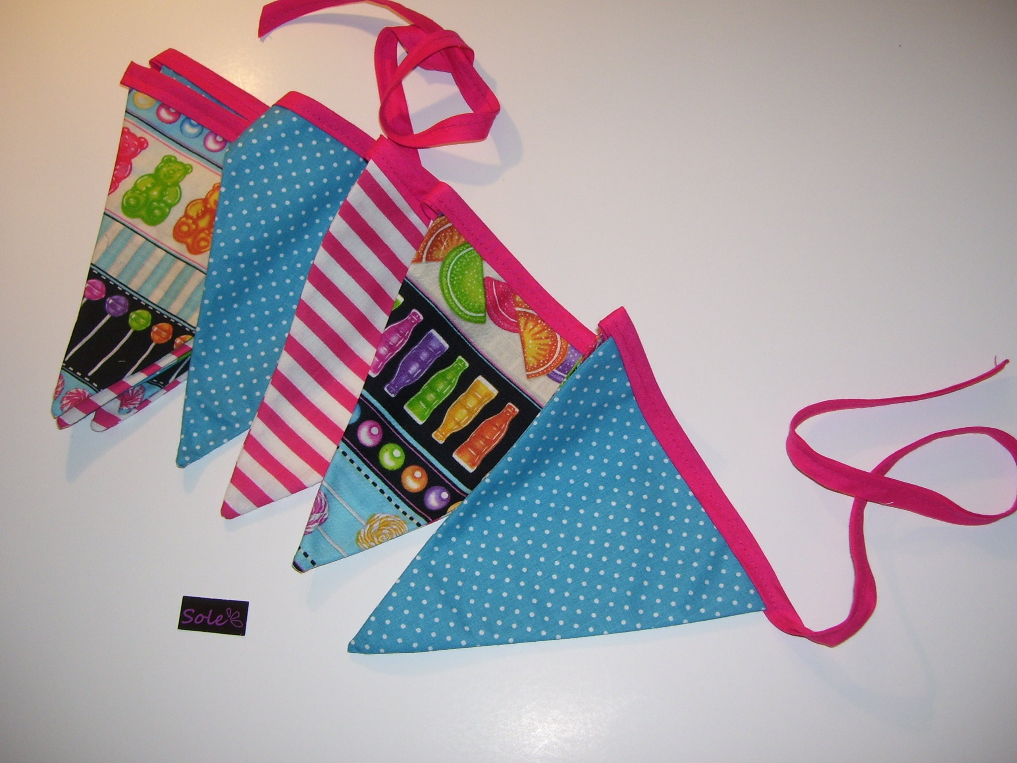 CANDY BUNTING BANNERS Candy Bunting Banner Candy Garlands - Etsy
