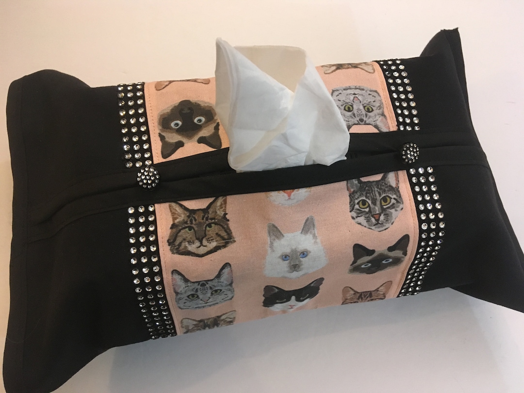 TISSUE BOX COVER- Cat Tissue Box Cover - Cat Tissue Box Case - Cat ...
