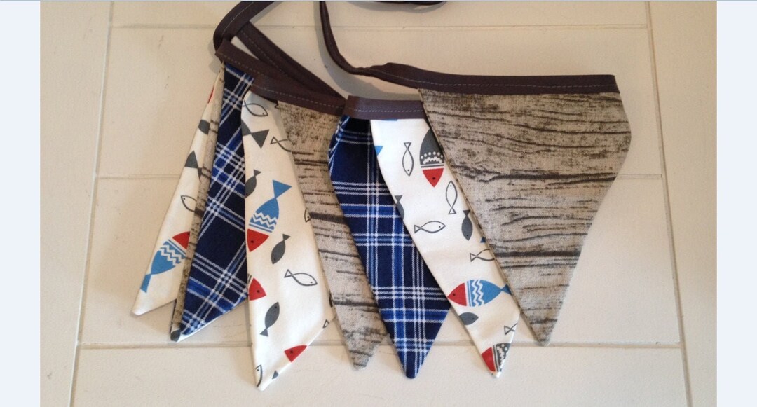 FISH BUNTING BANNER Fish Bunting Flag Fish Bedroom Decor Fish Bunting ...