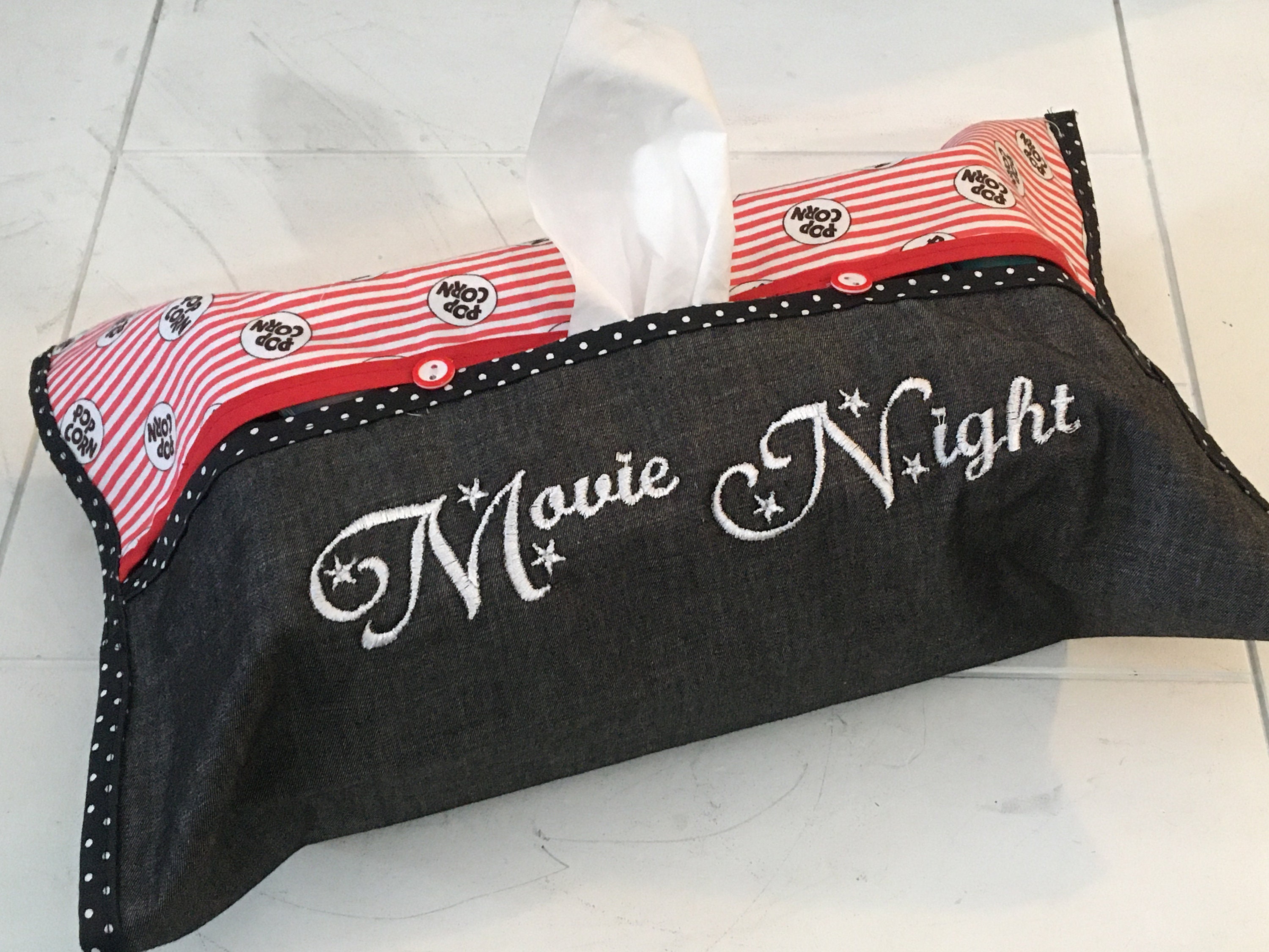 TISSUE BOX COVER Movie Night Decor Movie Night Tissue Box Cover Movie ...