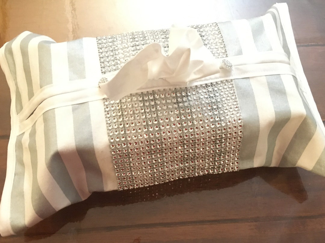 TISSUE BOX COVER Silver Tissue Box Cover Silver Home Decor Silver ...