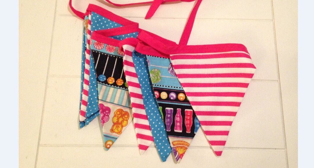 CANDY BUNTING BANNERS - Candy Bunting Banner - Candy Garlands - Candy ...