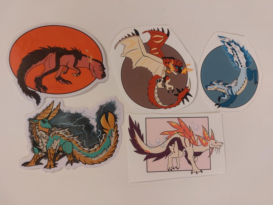 Monster Hunter Stickers (matte and Vinyl Versions) - Etsy