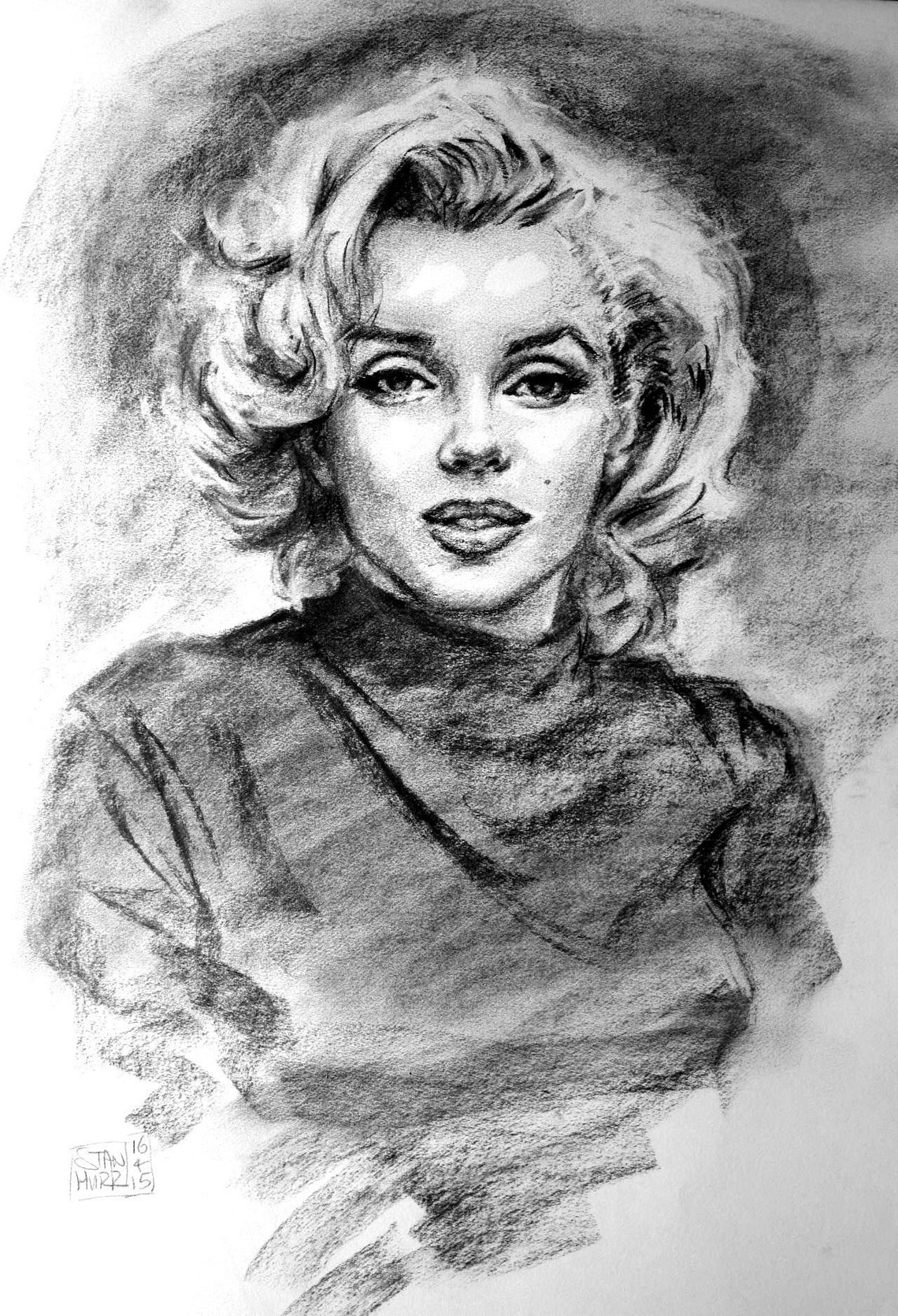 Commission Charcoal Human Portrait From Photo Family - Etsy