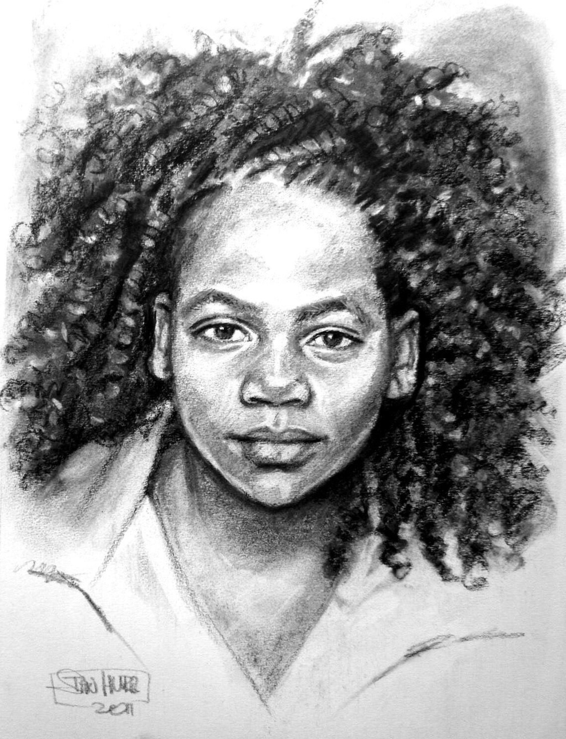 Commission Charcoal Human Portrait From Photo Family - Etsy