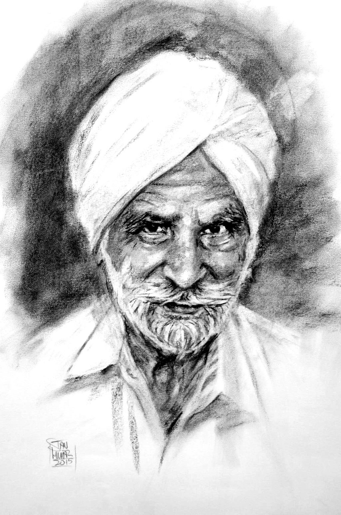 Commission Charcoal Human Portrait From Photo Family - Etsy