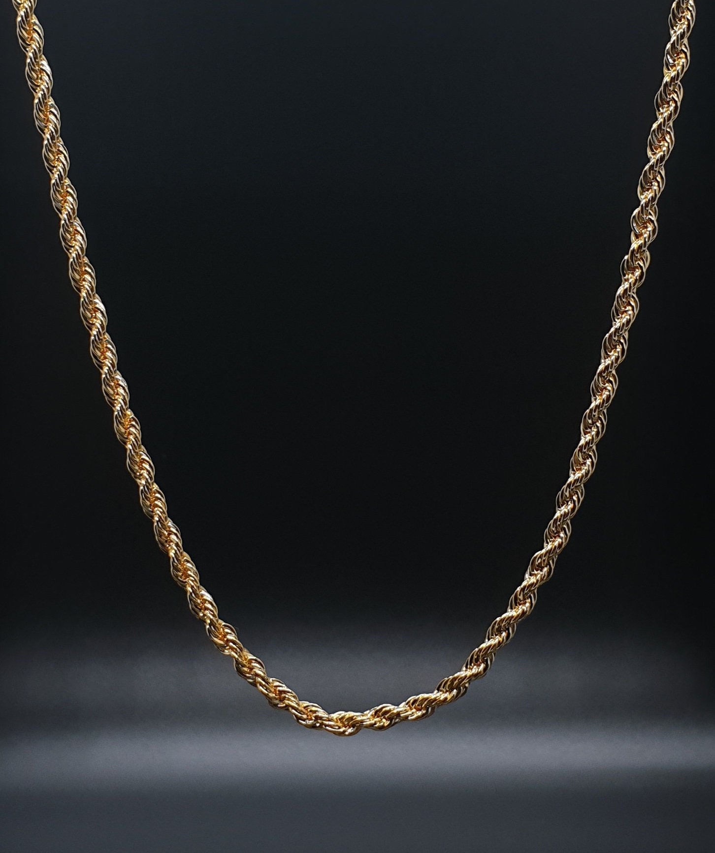 17.7'' Gold Filled Rope Chain 3 Mm Wide - Etsy UK