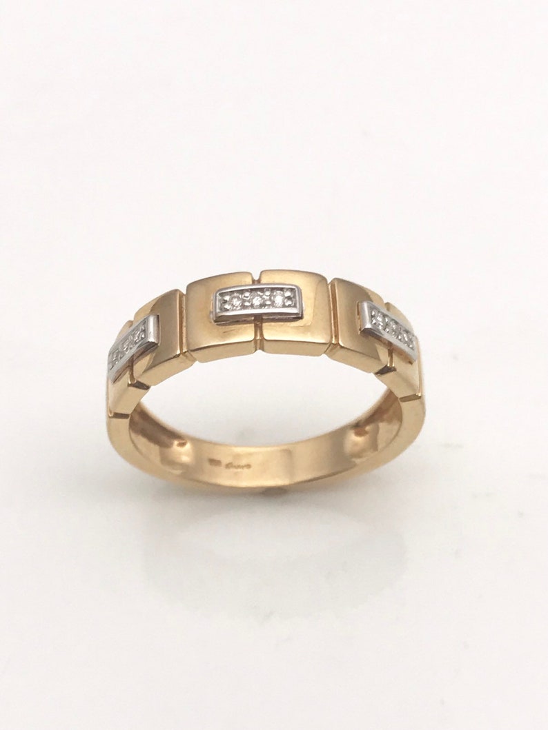 Unique Men's Engagement Ring in 18k Gold Men's - Etsy