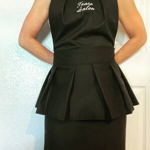 Ready to Ship Black Apron With Secret Pockets Hair Stylist Work Apron ...
