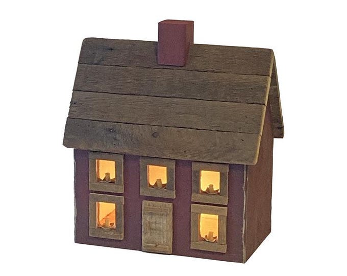 Primitive Federal Style Lighted House Nightlight - Etsy