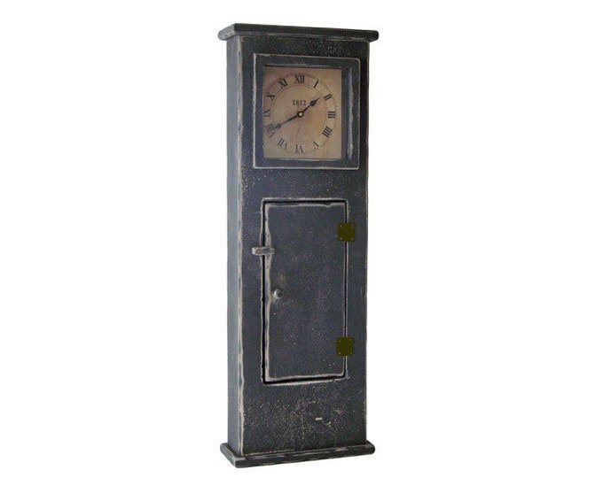 Primitive Clock Regulator Style Wood Wall Clock- Black - Etsy