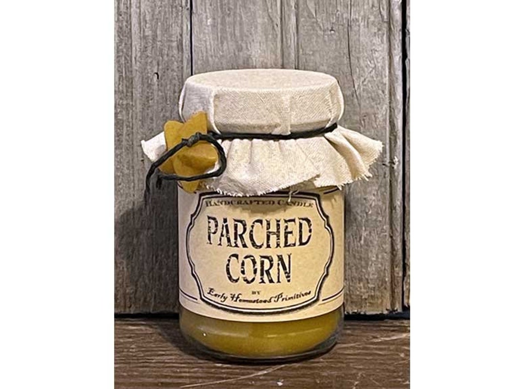 Primitive Candle, Country Candle, Rustic Candle, Parched Corn Scented ...